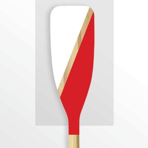 Hand-painted Wooden Paddle signal Nautical Red & White - Etsy