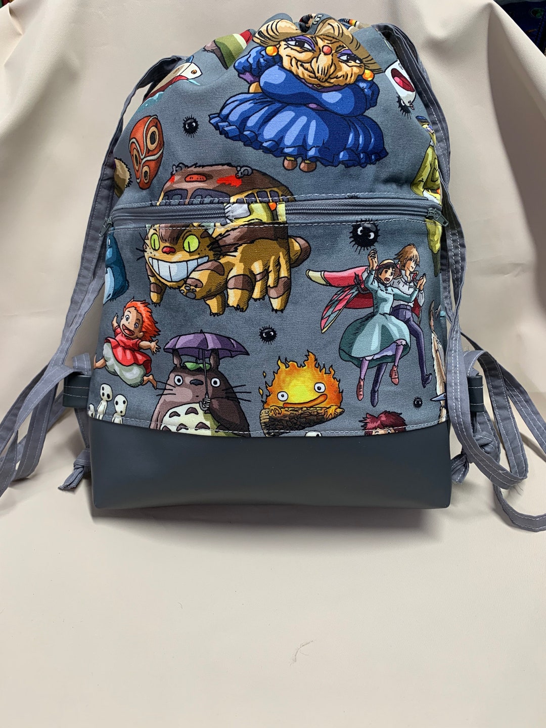 Toto Anime Drawstring Backpack - Etsy