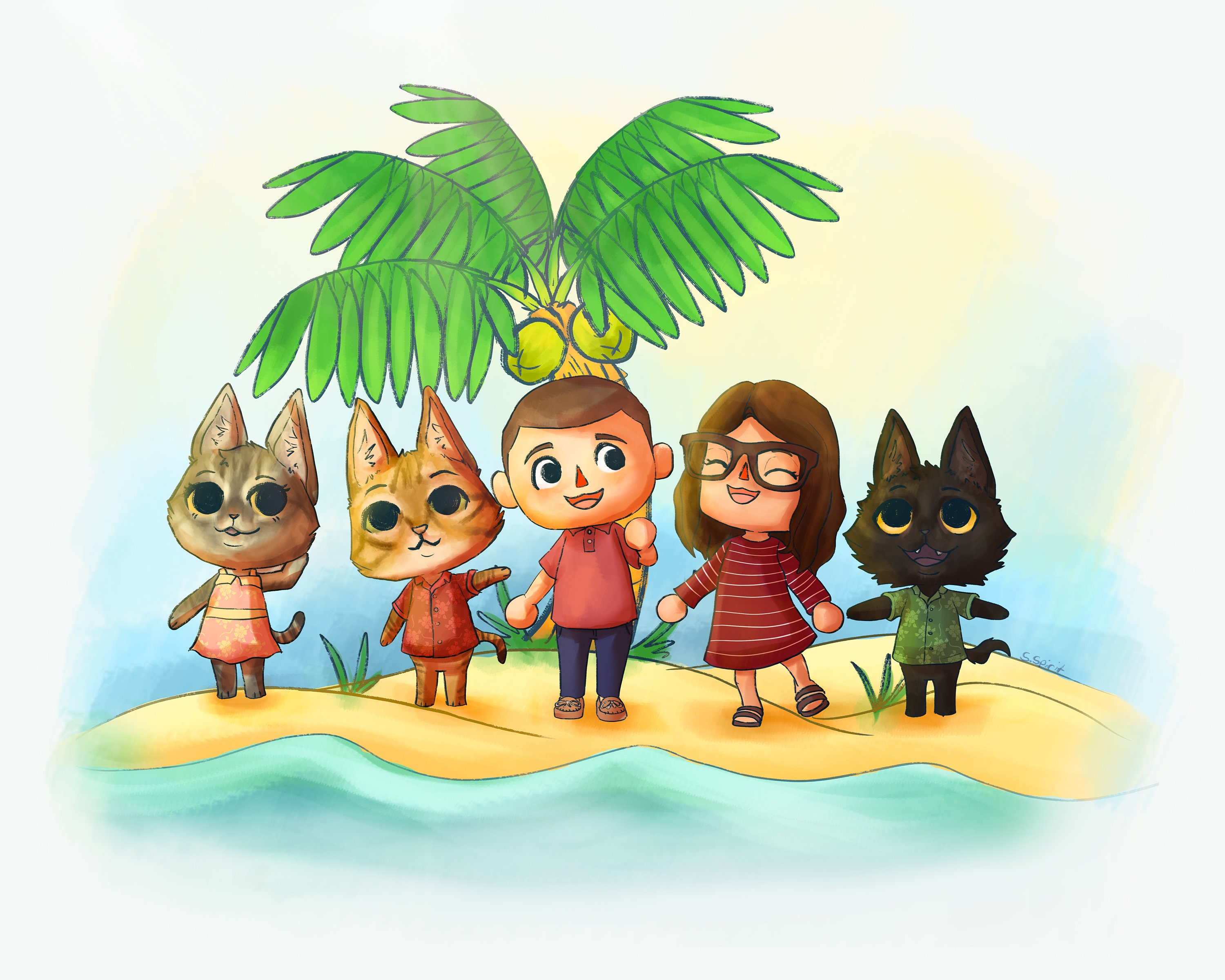 Animal Crossing Villager Couples Portraits | Etsy