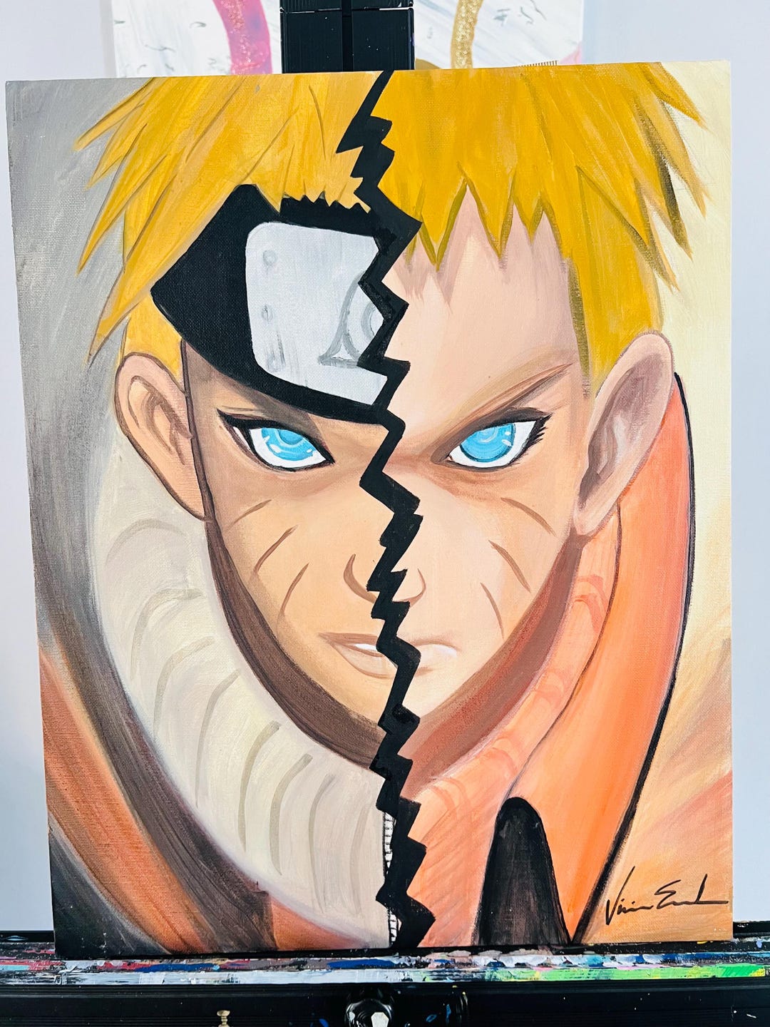 Naruto Painting on Canvas Panel 16 X 20 - Etsy