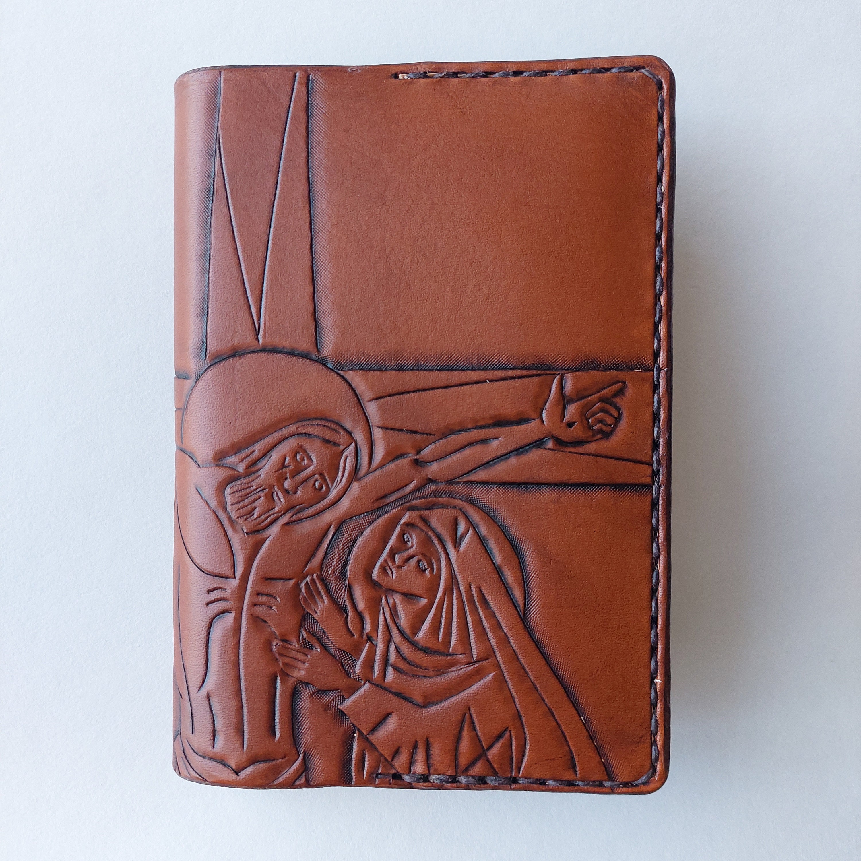 Mary at the Foot of the Cross Leather Journal - Medium Brown - Etsy