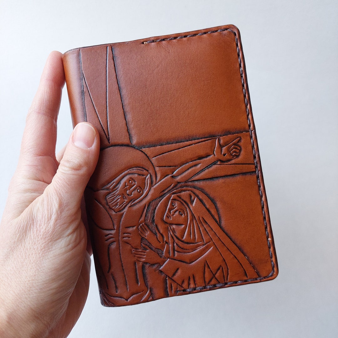 Mary at the Foot of the Cross Leather Journal - Medium Brown - Etsy