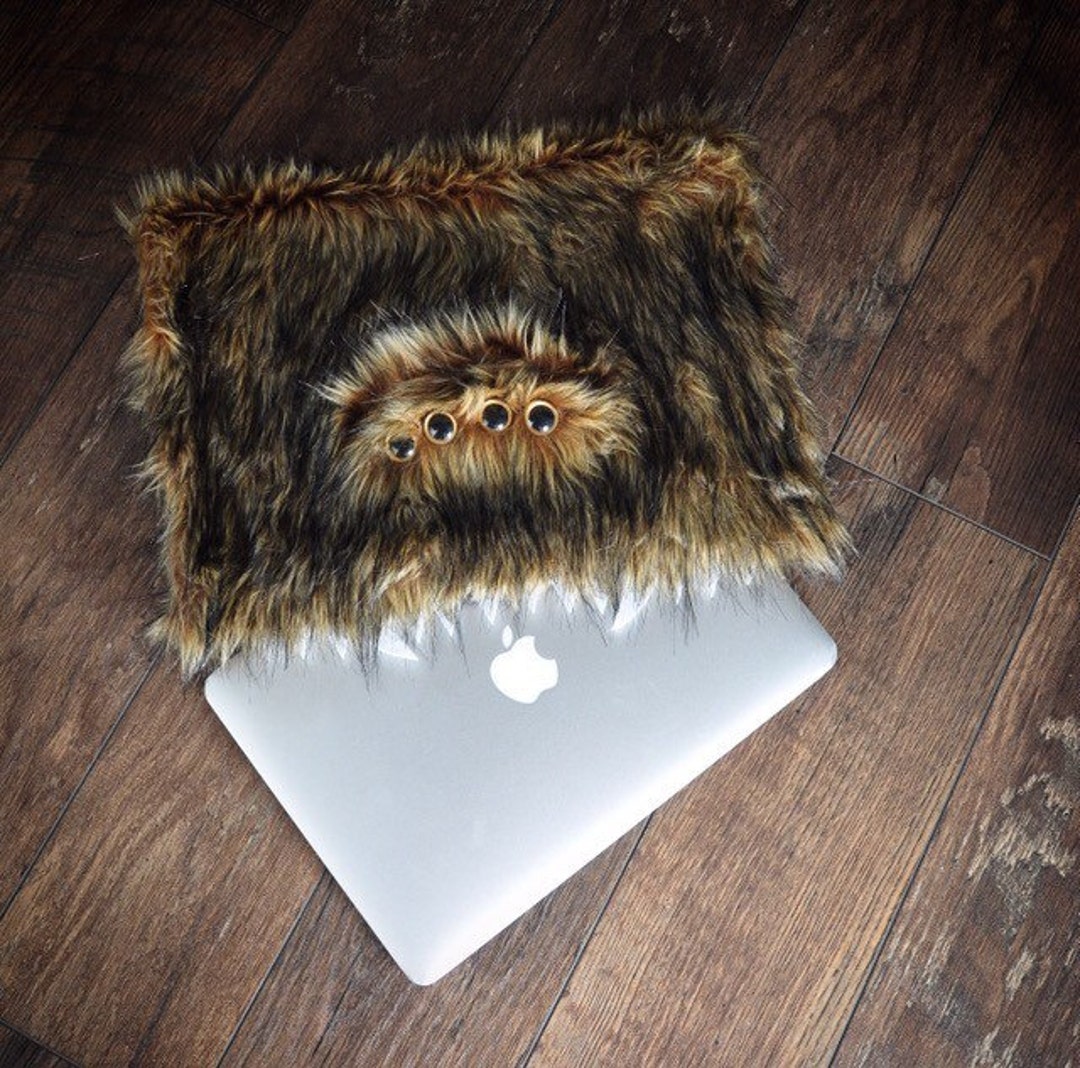 Furry Brown Monster Laptop Sleeve - Etsy