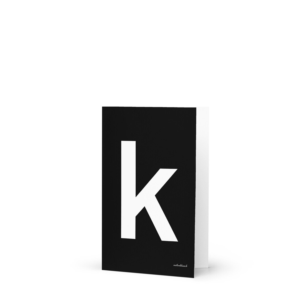 Letter Card k Letter - Etsy