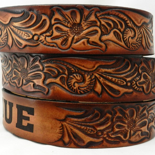 Stamped Leather Belt - Etsy