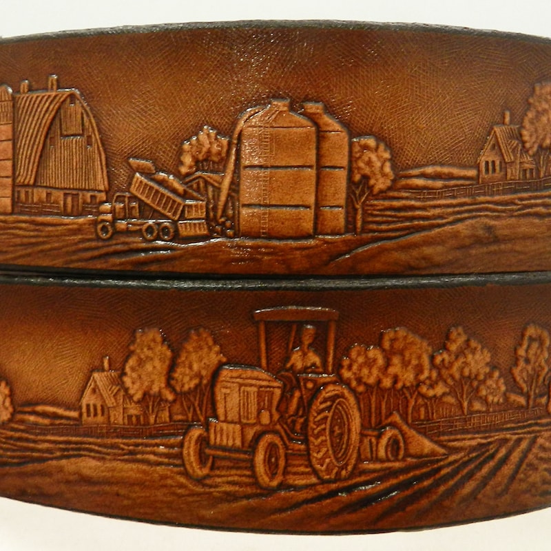 Engraved Farm on Belt - Etsy UK