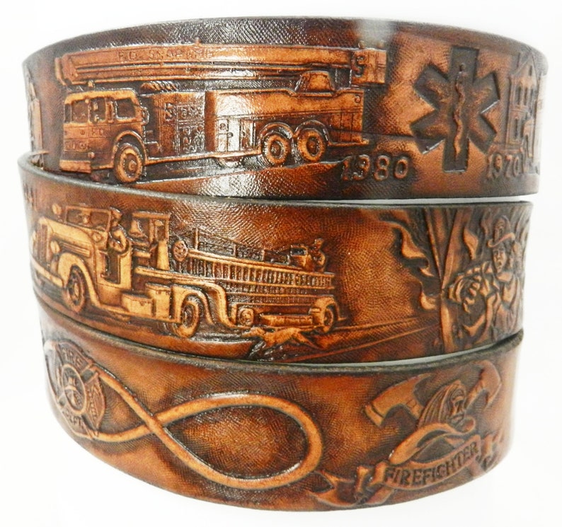 Leather Belt BT115 Fire Department History Belt 1 1/2 - Etsy