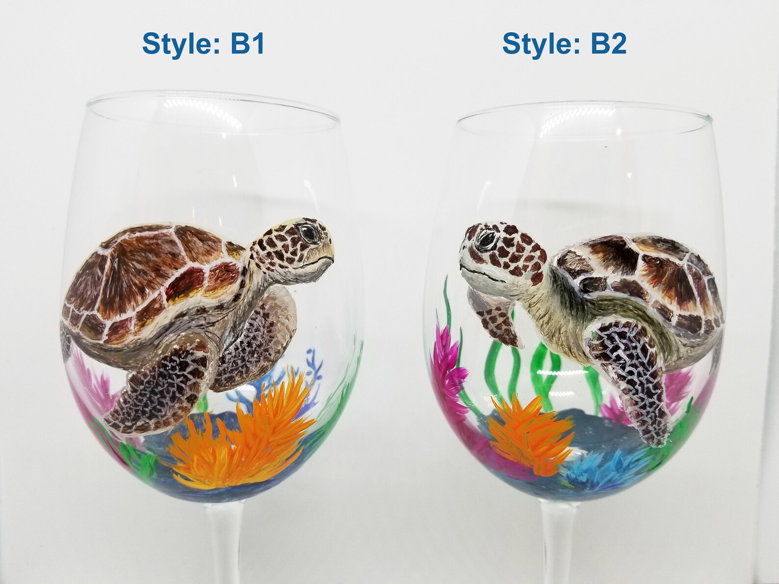 Hand Painted Sea Turtle Kemp's Ridley Sea Turtle Nature Beach Ocean ...
