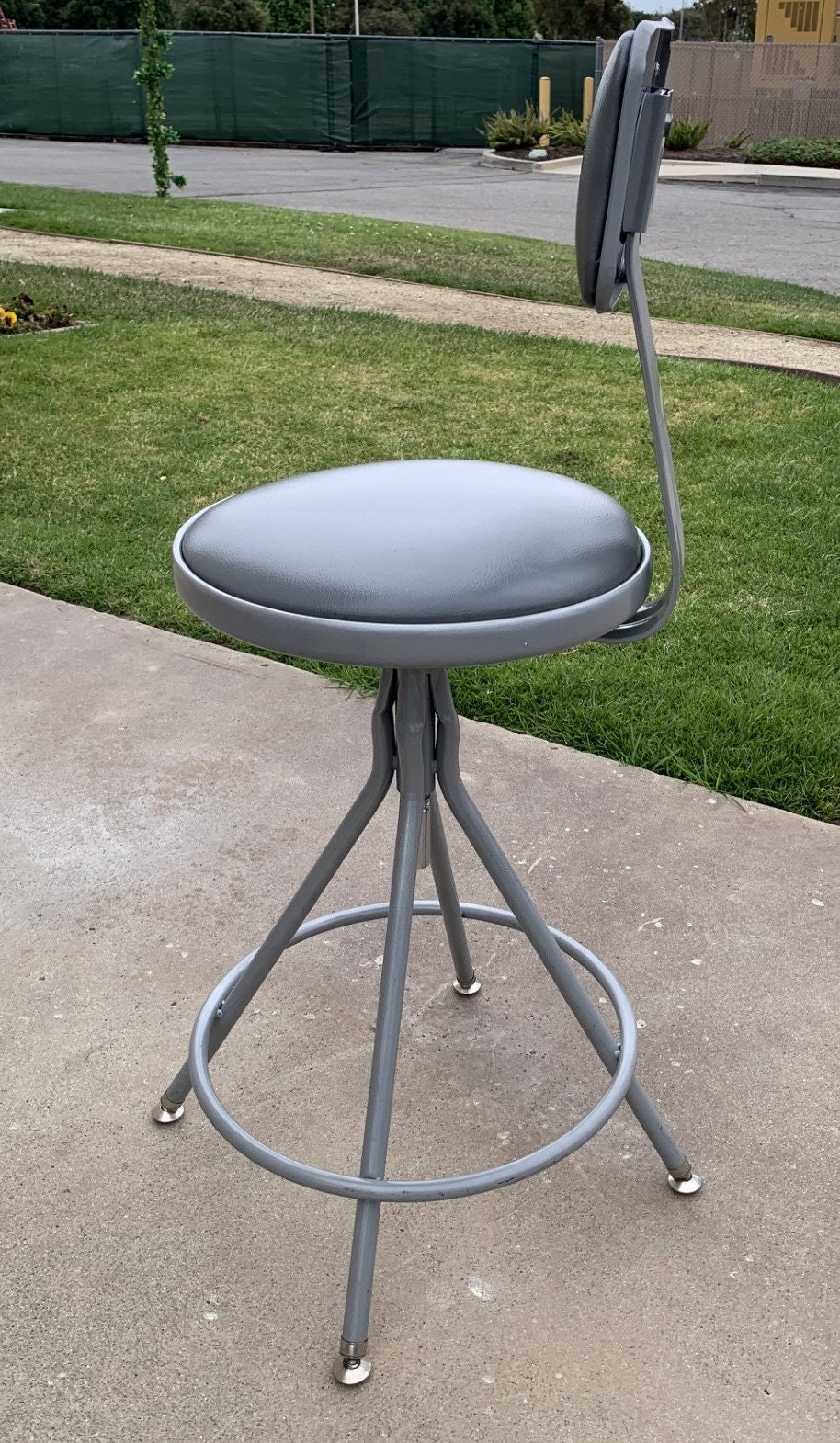 Industrial Swivel Stool With Backrest (shipping IS NOT Free) - Etsy