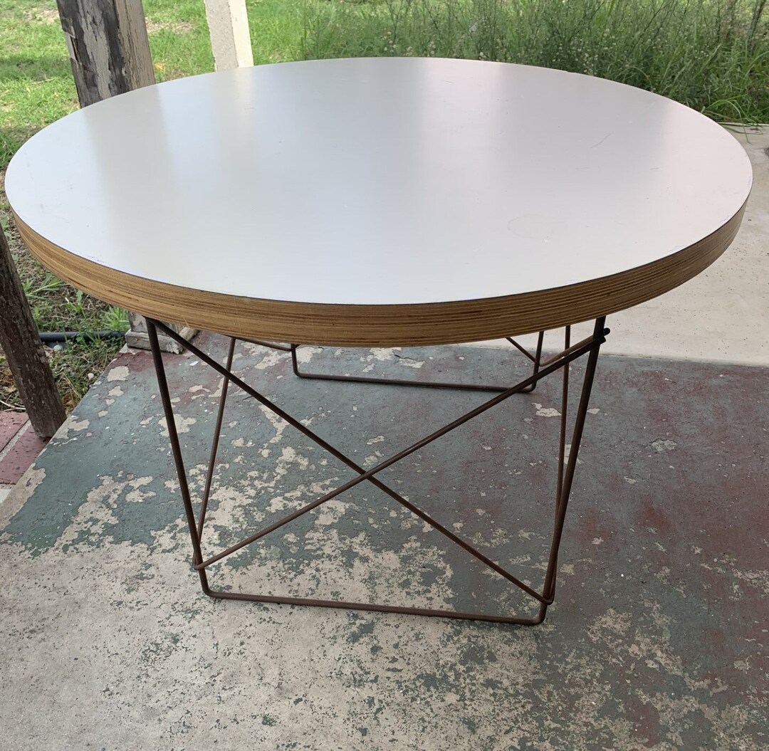 Modern Herman Miller Style Wire Base Low Table (shipping is NOT Free ...