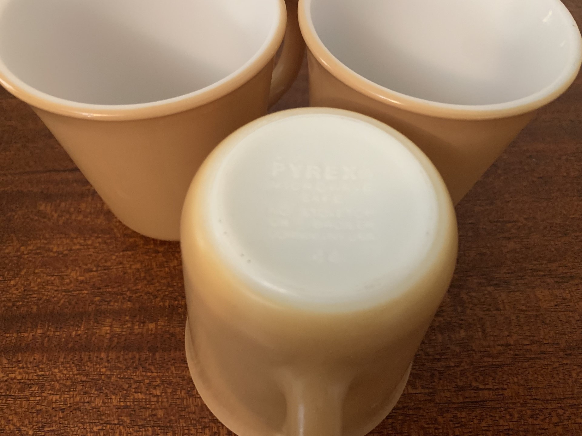 Vintage Pyrex Corelle Milk Glass Coffee Mugs Set of 3 - Etsy