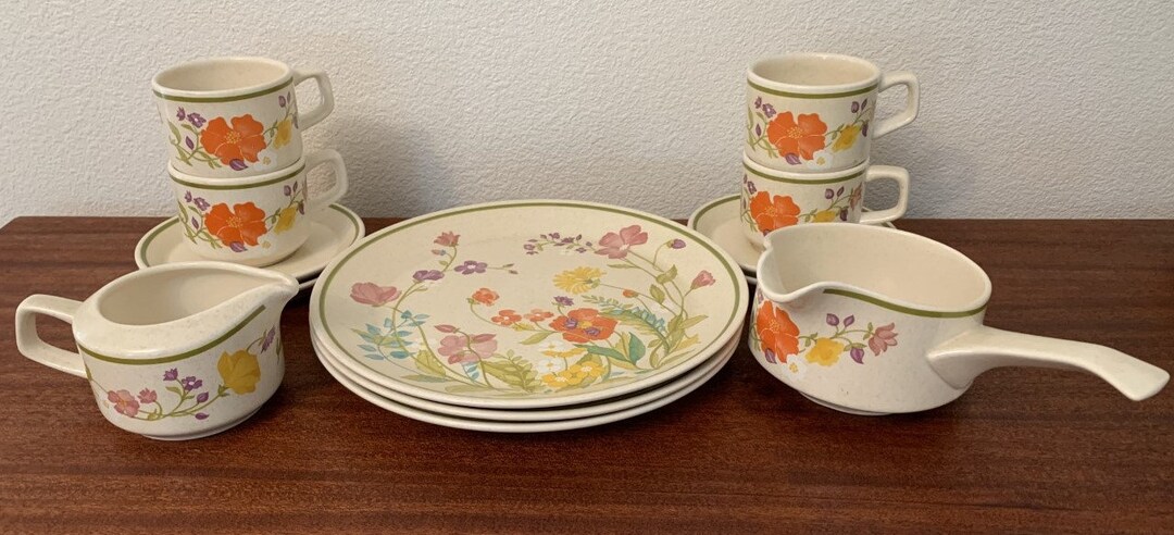 Vintage Temper Ware "summer Wind" by Lenox 13 Piece China Set - Etsy