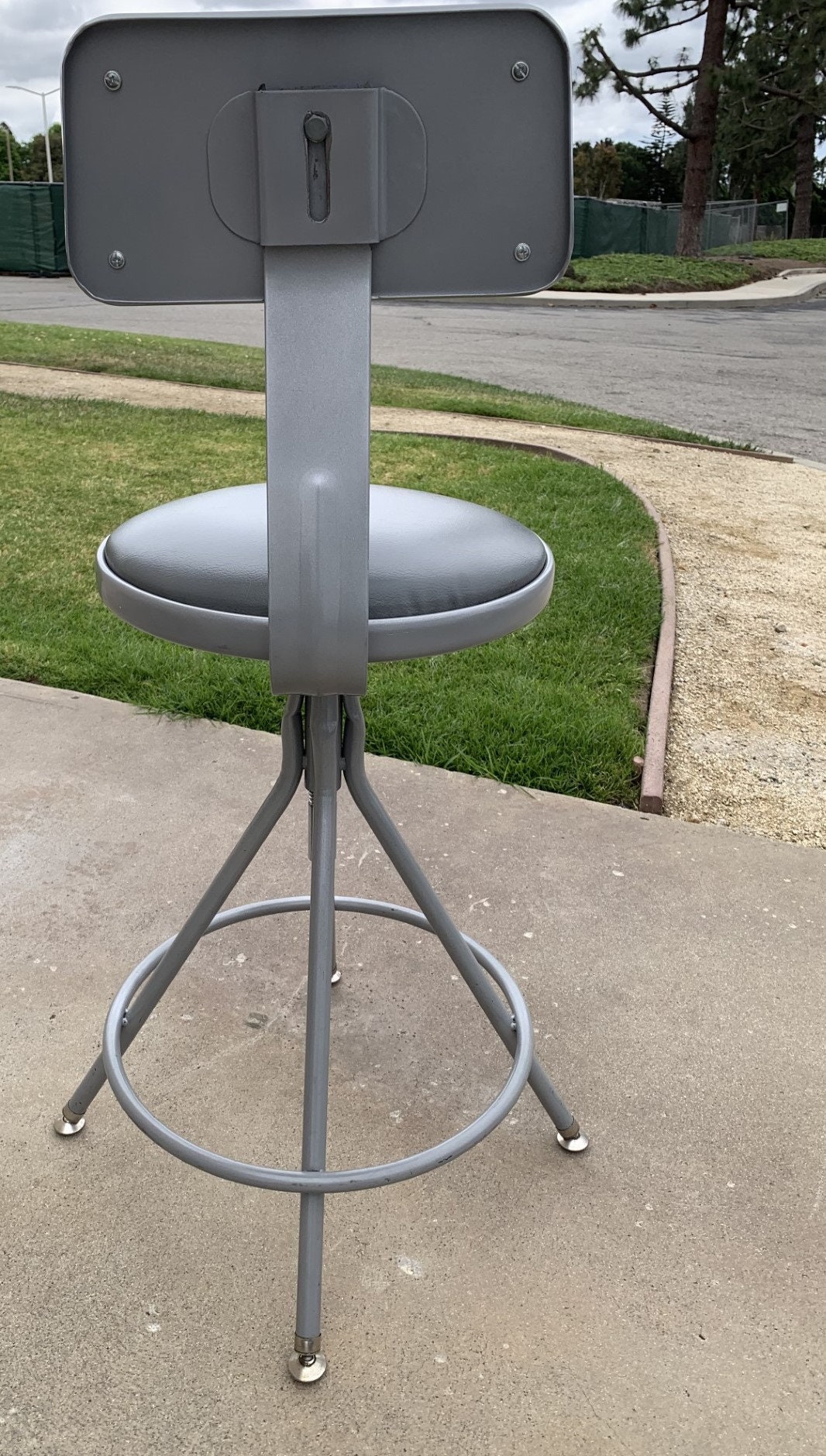 Industrial Swivel Stool With Backrest (shipping IS NOT Free) - Etsy