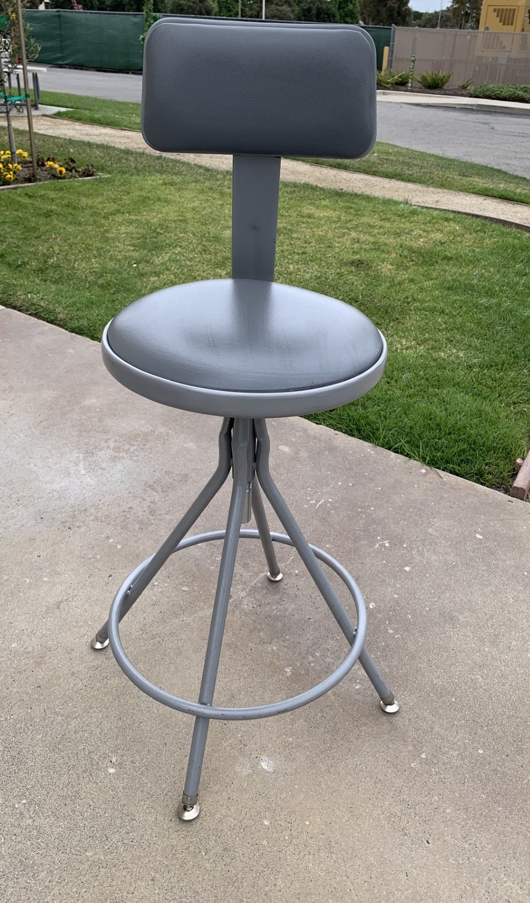 Industrial Swivel Stool With Backrest (shipping IS NOT Free) - Etsy