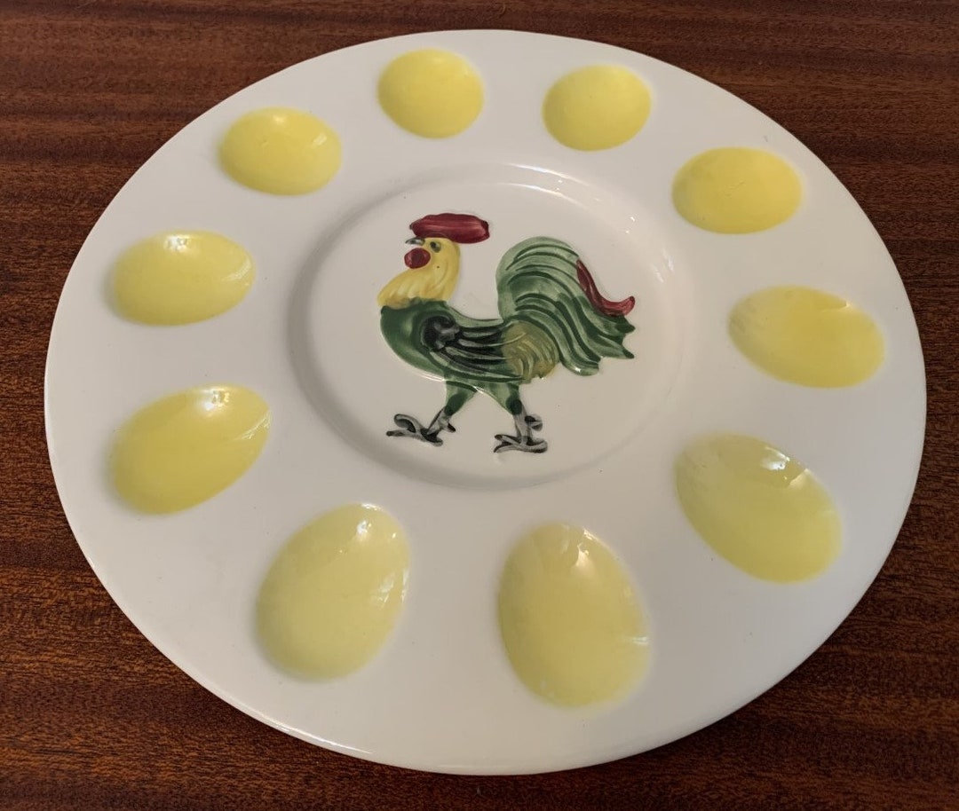 Vintage Ceramic Deviled Egg Tray - Etsy