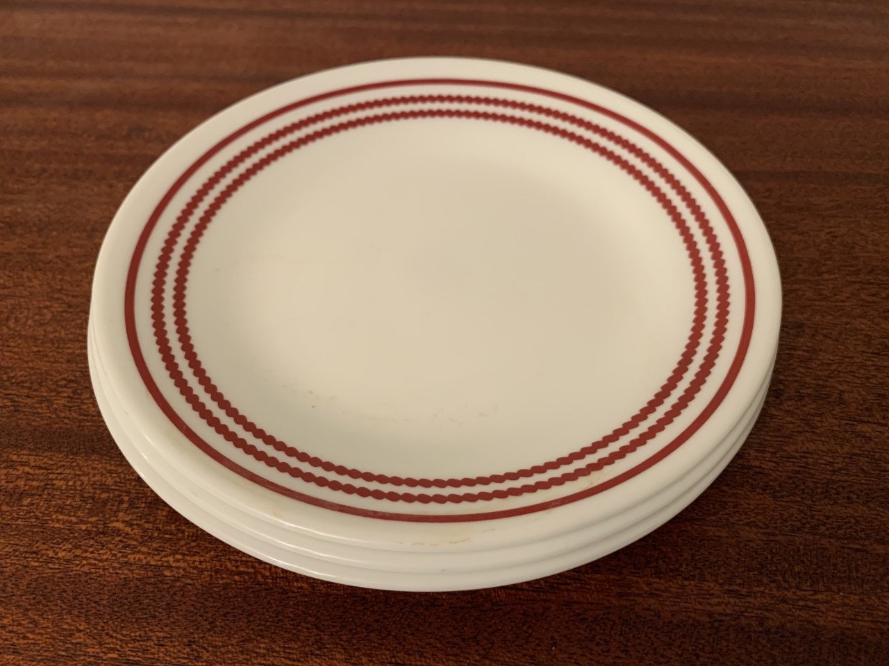 Corelle Ruby Red Pattern Five Piece Plate Set - Etsy