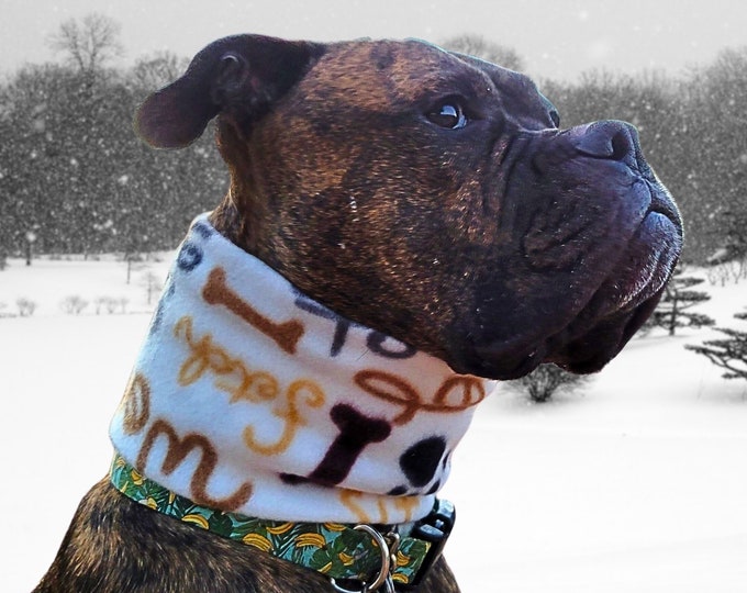 Fleece Dog Snood, Fleece Dog Scarf, Custom Dog Gift, Accessory for Dog ...