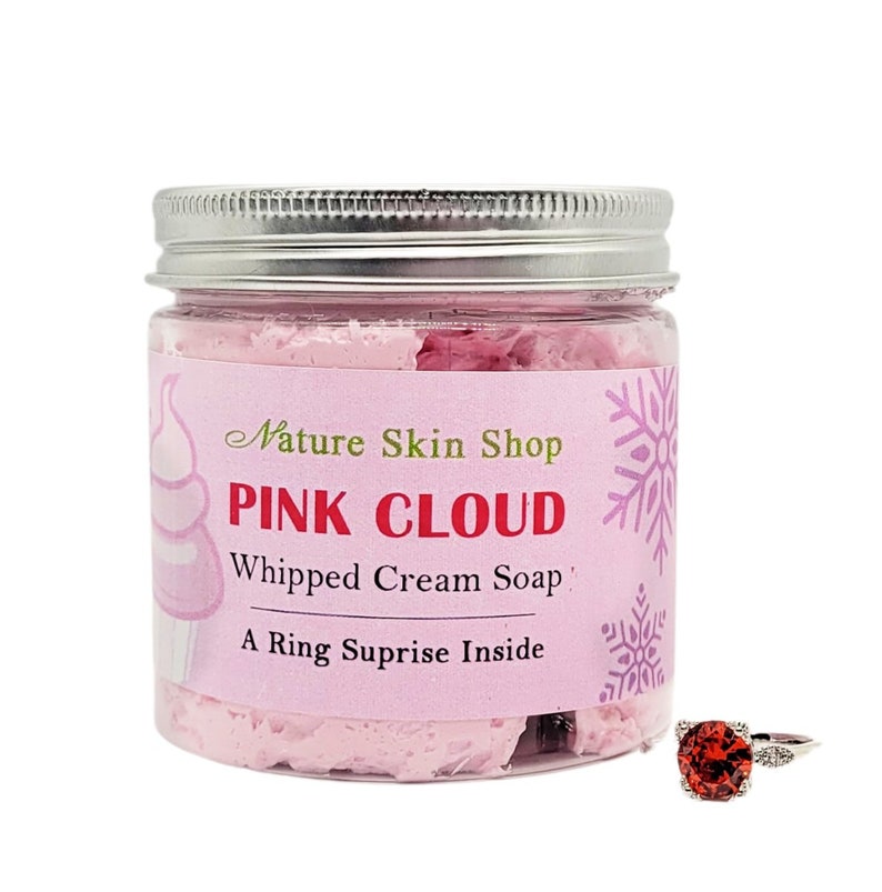 Pink Cloud Jewelry Whipped Soap, RING REVEAL Inside - Etsy