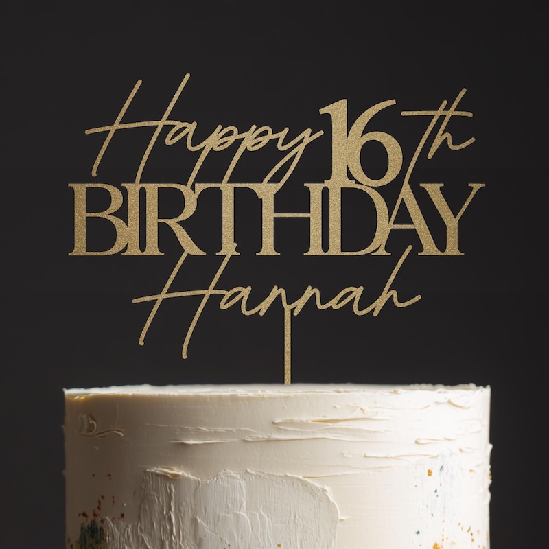 Cake Topper Acrylic 16th - Etsy