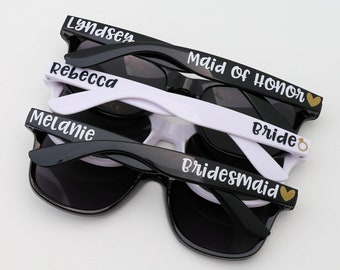 Personalized Bride Squad Sunglasses: Team Bride Bridesmaid - Etsy
