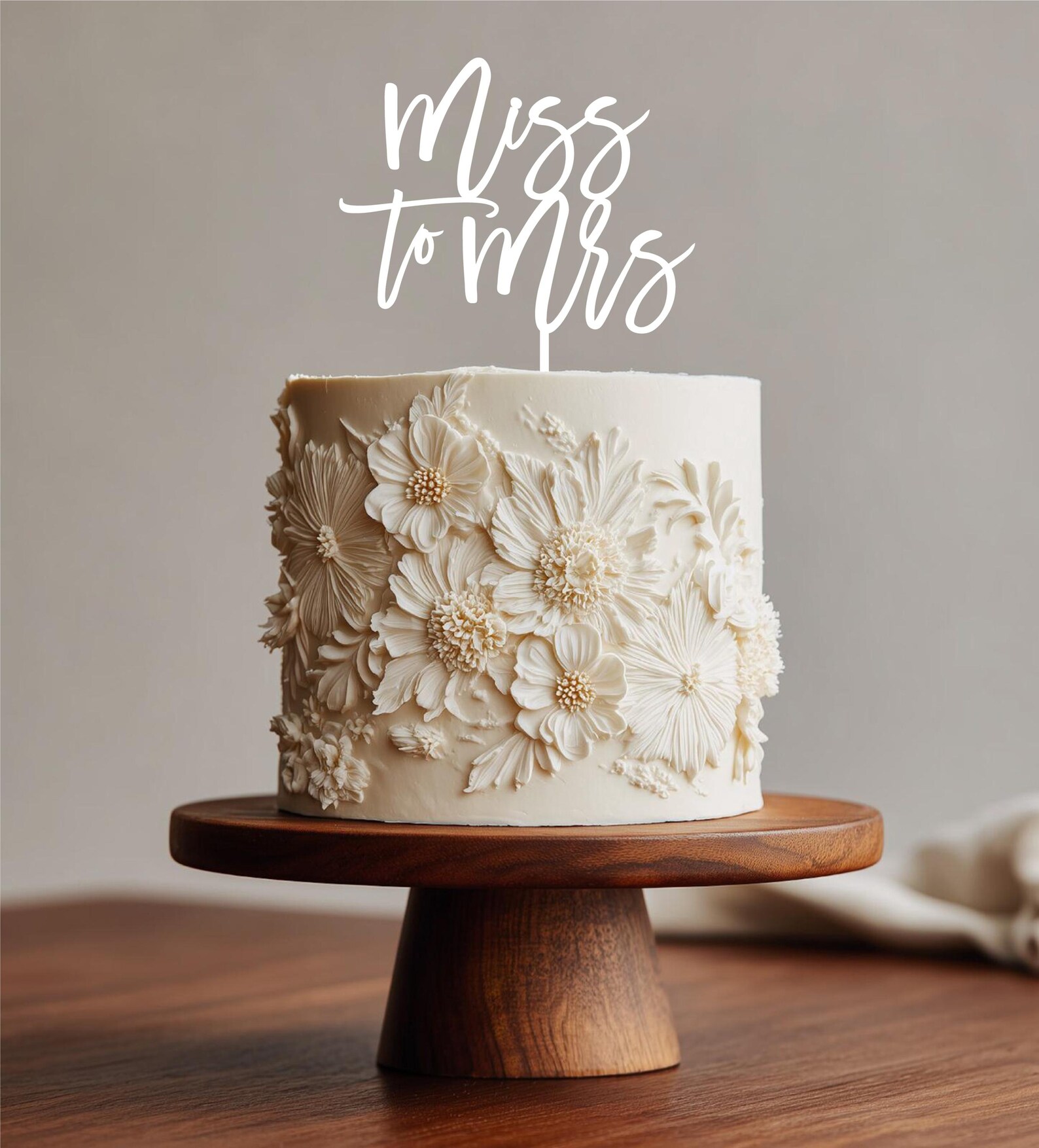 Rustic Bridal Shower Cake Topper, Custom Bridal Shower Cake Topper ...