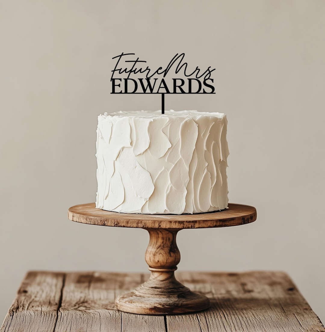 Rustic Bridal Shower Cake Topper, Custom Bridal Shower Cake Topper ...
