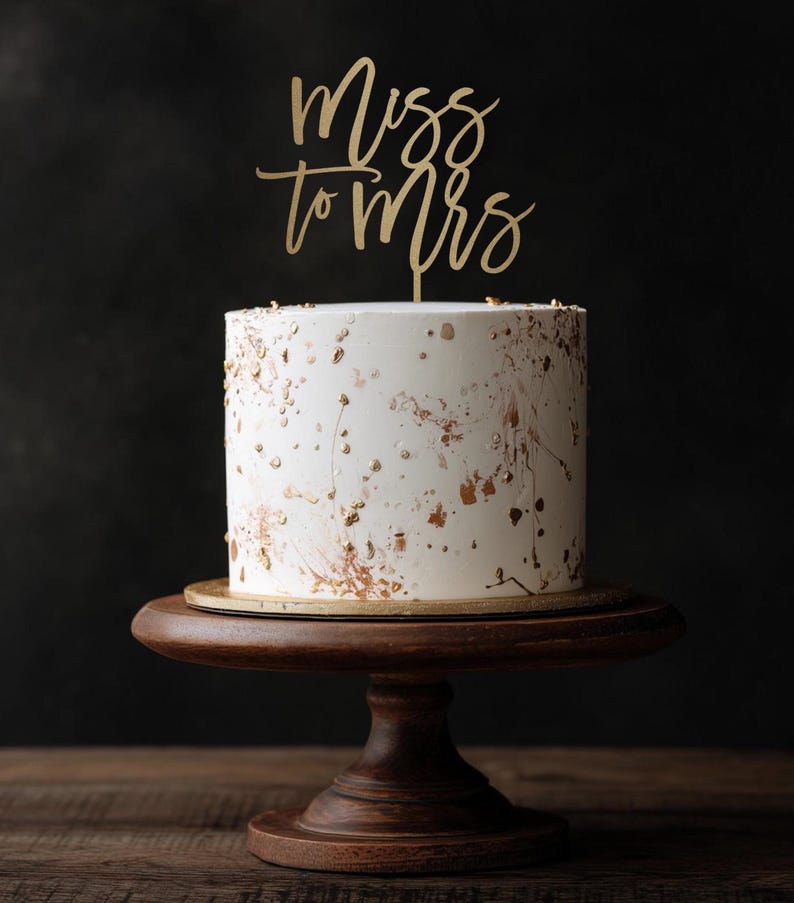 Rustic Bridal Shower Cake Topper, Custom Bridal Shower Cake Topper ...