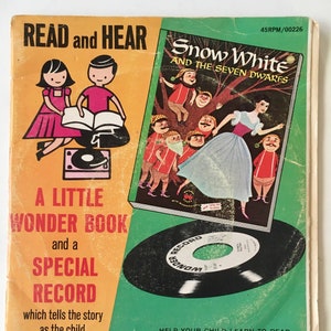 Snow White and the Seven Dwarfs 7' Vinyl Record / Read Along Book ...