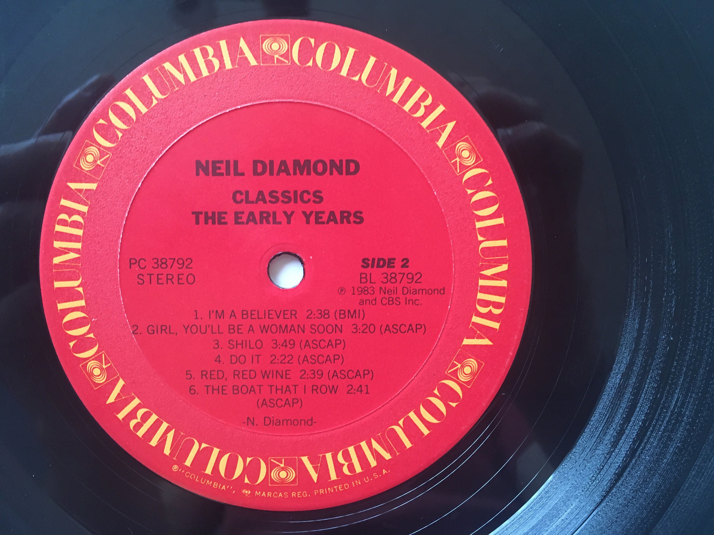 Neil Diamond - Classics The Early Years LP Vinyl Record Album, Columbia ...