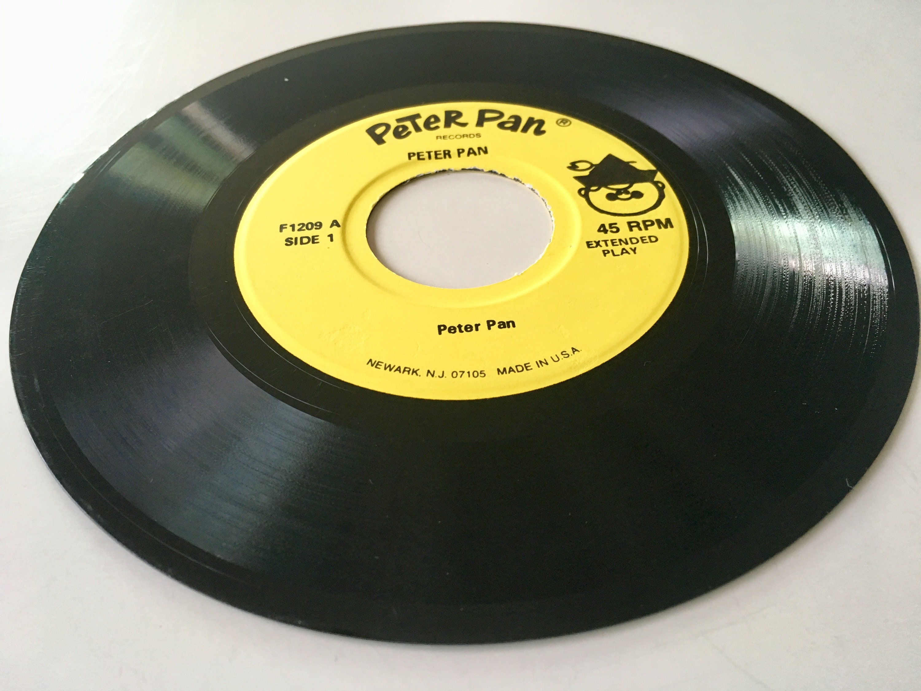 Peter Pan 7' Vinyl Record Peter Pan Records 1409 1973 | Etsy