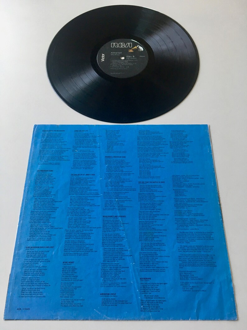 John Denver Autograph LP Vinyl Record Album RCA Victor - Etsy