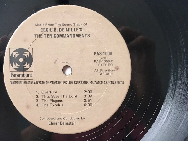 The Ten Commandments Soundtrack Double LP Vinyl Record Album | Etsy