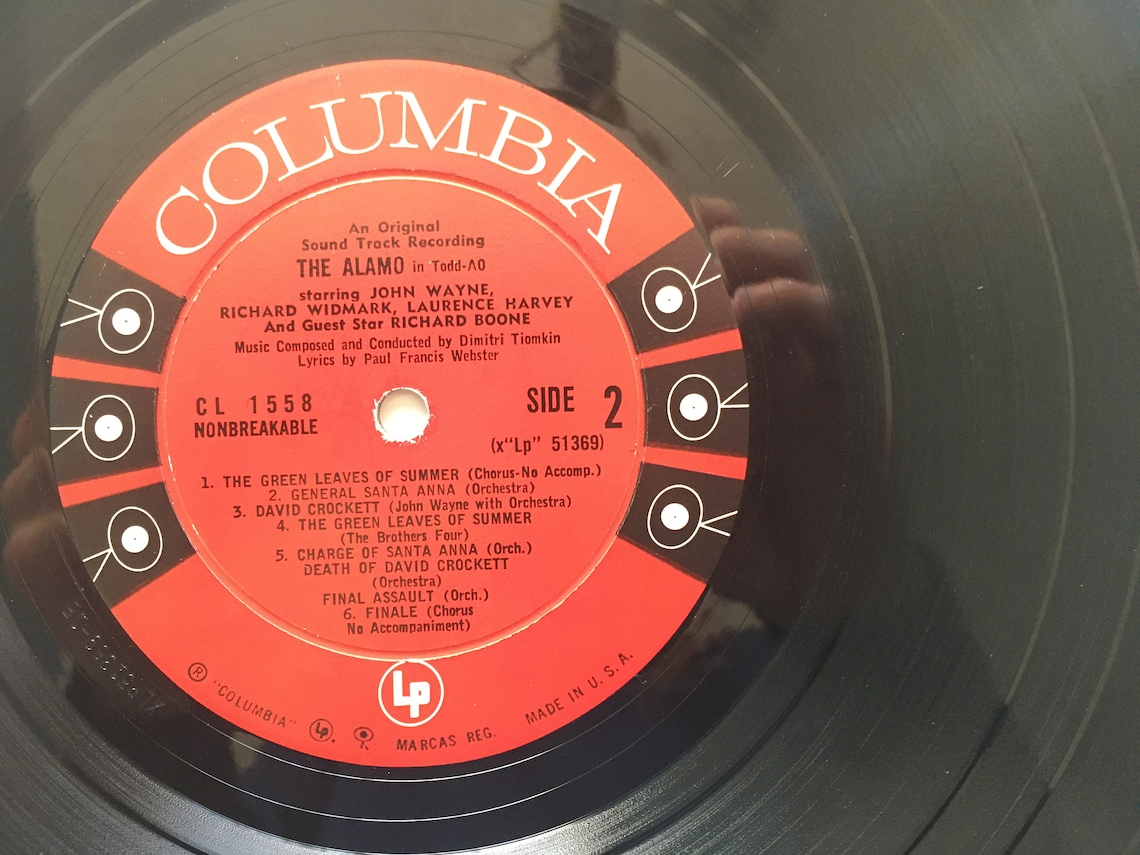 The Alamo Soundtrack LP Vinyl Record Album Columbia CL - Etsy