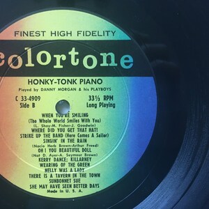 Danny Morgan and His Play Boys - Honky Tonk Piano LP Vinyl Record ...