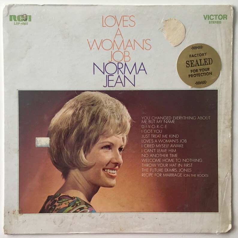 Norma Jean Love's A Woman's Job LP Vinyl Record - Etsy