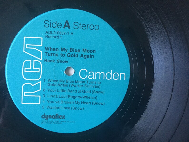 Hank Snow - When My Blue Moon Turns to Gold Again Double LP Vinyl ...