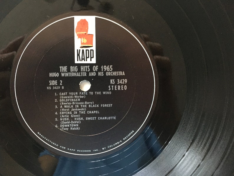 The Big Hits of 1965 LP Vinyl Record Album Kapp-ks-3429 - Etsy