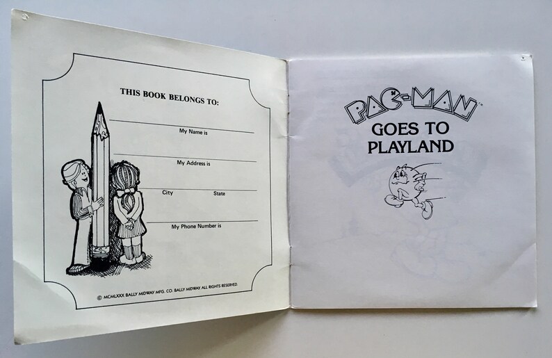 Pac-man Goes to Playland 7' Vinyl Record / Book Kid Stuff | Etsy