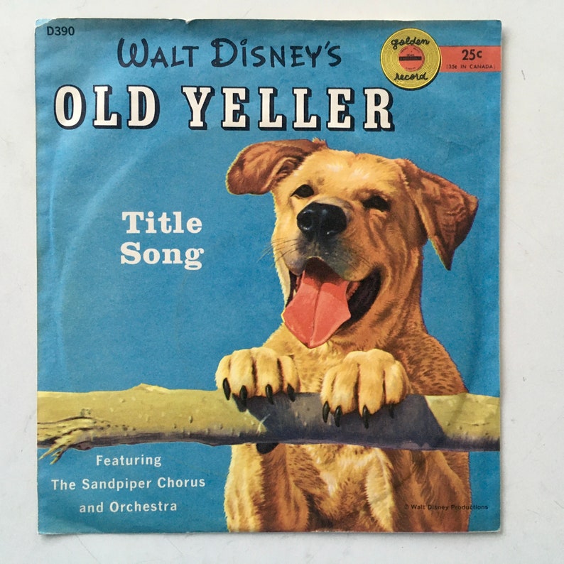 Old Yeller walt Disney's 6' 78 RPM Colored Vinyl - Etsy