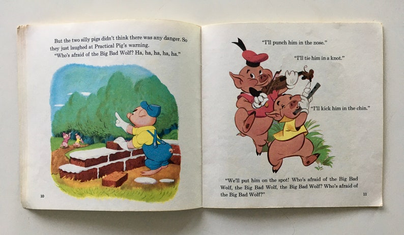 The Three Little Pigs walt Disney's Story Of 7' - Etsy