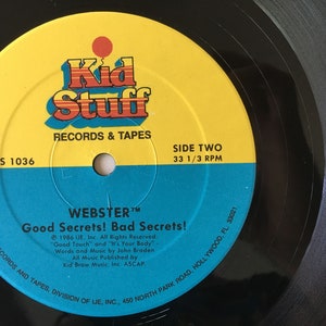 Webster Good Secrets Bad Secrets Vinyl Record Album Kid - Etsy