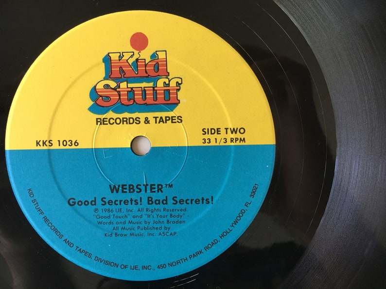 Webster Good Secrets Bad Secrets Vinyl Record Album Kid | Etsy
