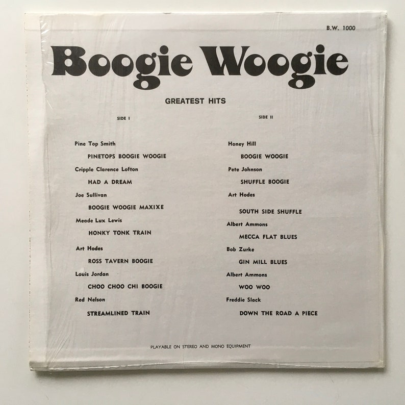Boogie Woogie Greatest Hits LP Vinyl Record Album Boogie | Etsy