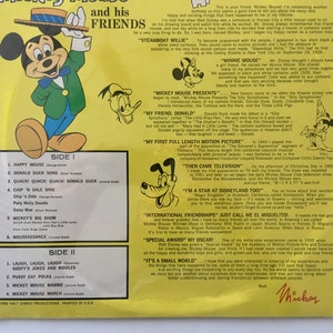 Mickey Mouse and His Friends SEALED LP Vinyl Record Album, Disneyland ...