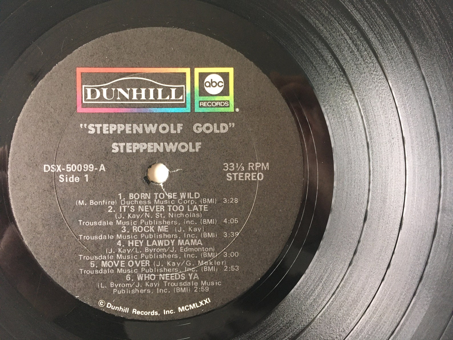 Steppenwolf Gold Their Great Hits LP Vinyl Record Album, Dunhill ...
