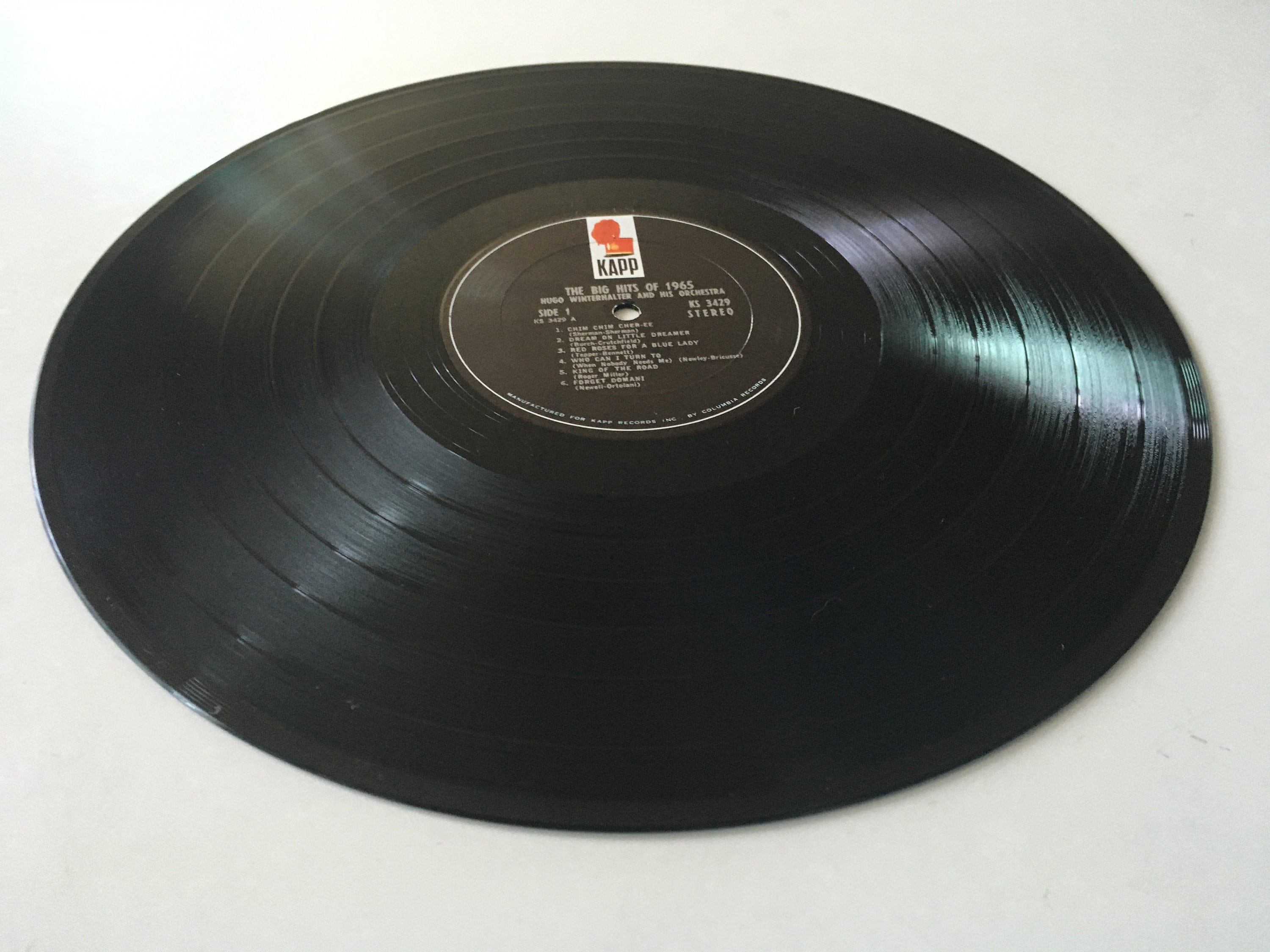 The Big Hits of 1965 LP Vinyl Record Album, Kapp-ks-3429, 1965 ...
