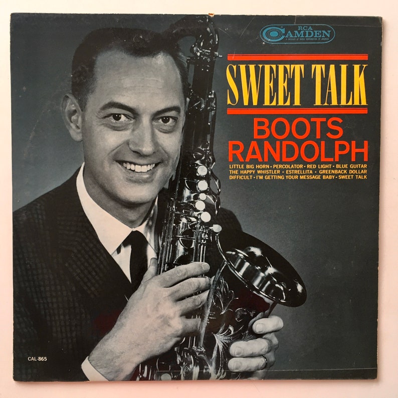 Boots Randolph - Sweet Talk LP Vinyl Record Album, RCA Camden - CAL 865 ...
