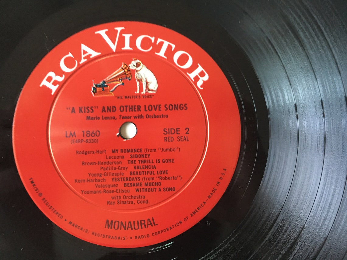 Mario Lanza A Kiss and Other Love Songs LP Vinyl Record | Etsy