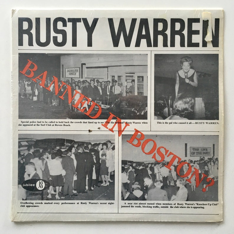 Rusty Warren Banned in Boston LP Vinyl Record Jubilee - Etsy