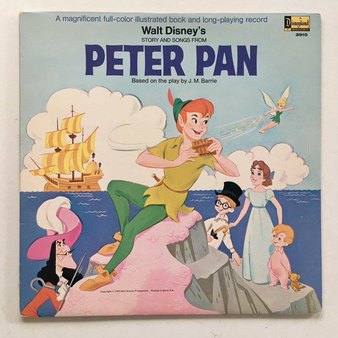Peter Pan the Story and the Songs LP Vinyl Record Album, Disneyland ...